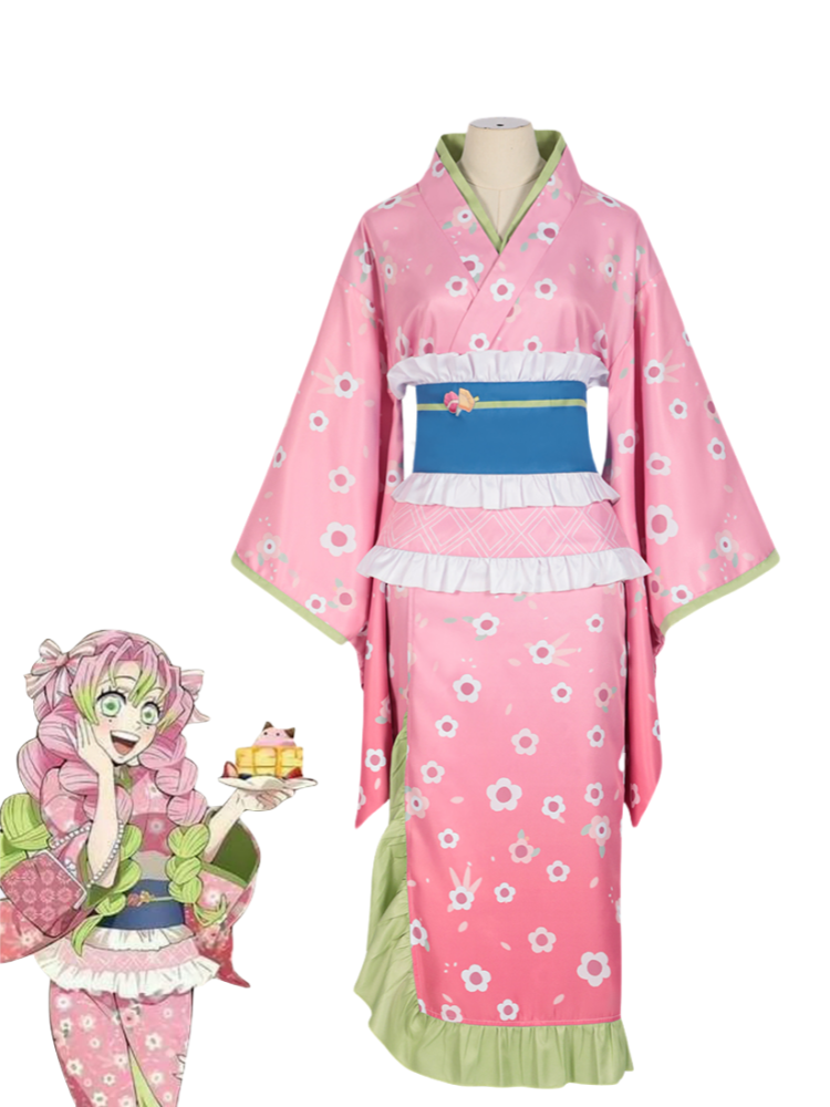 Demon Slayer: Kimetsu No Yaiba Kanroji Mitsuri Cosplay Costume – Rainybear