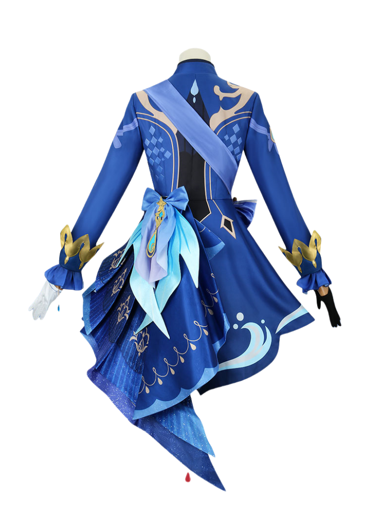 Genshin Impact Hydro Archon Focalors Dark Furina Cosplay Costume ...