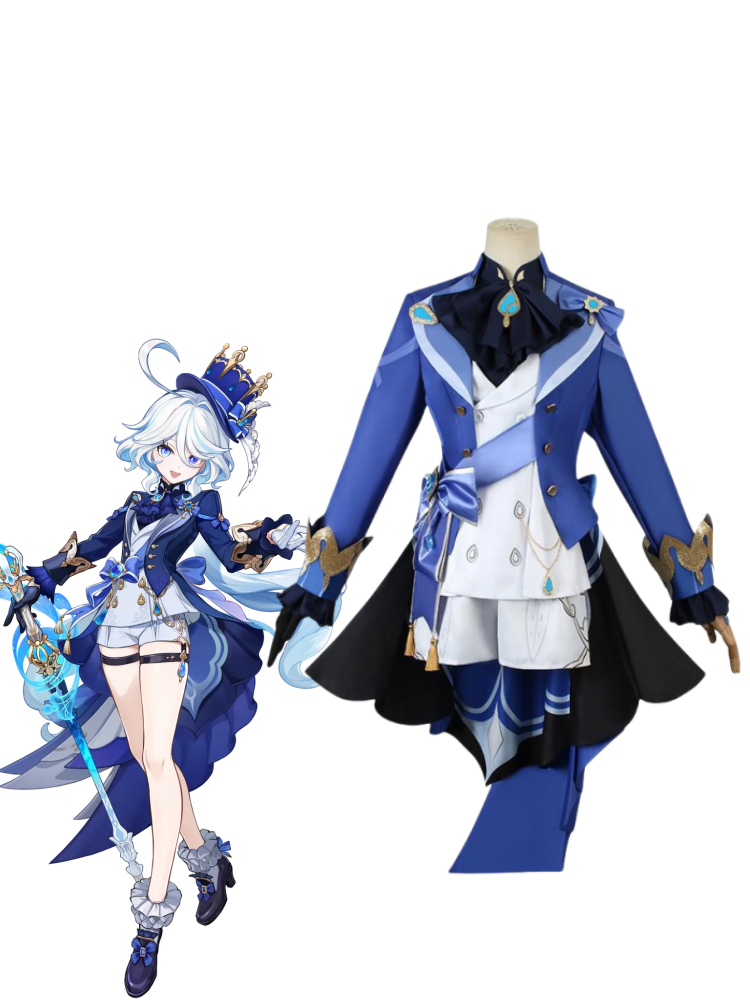 Genshin Impact Hydro Archon Focalors Furina Cosplay Costume – Rainybear